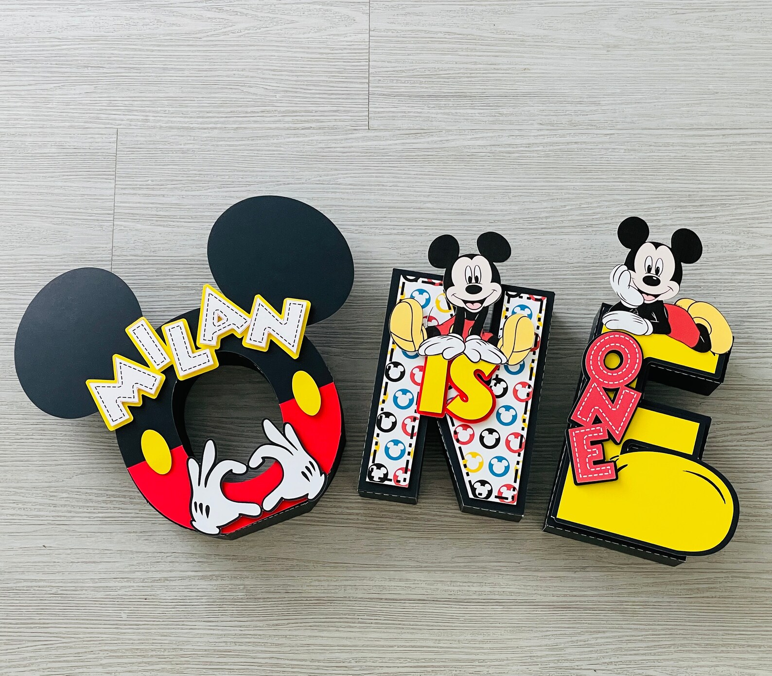 Mickey Mouse 3D Letters Mickey Mouse 1st Birthday Mickey - Etsy