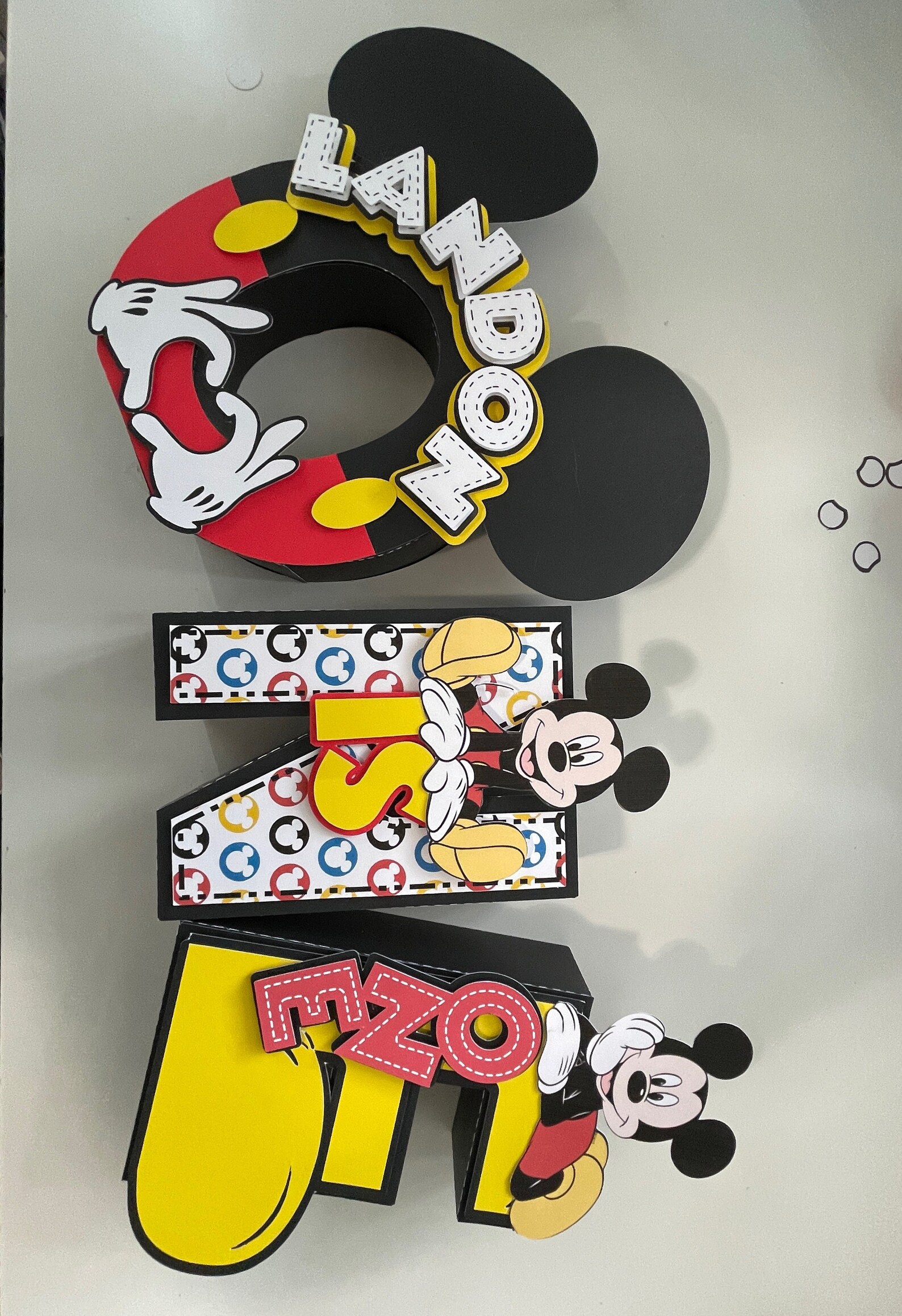 Mickey Mouse 3D Letters Mickey Mouse 1st Birthday Mickey - Etsy