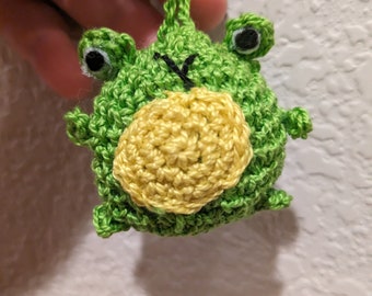 Crochet Chibi/cute Green Frog Amigurumi Keychain - Etsy