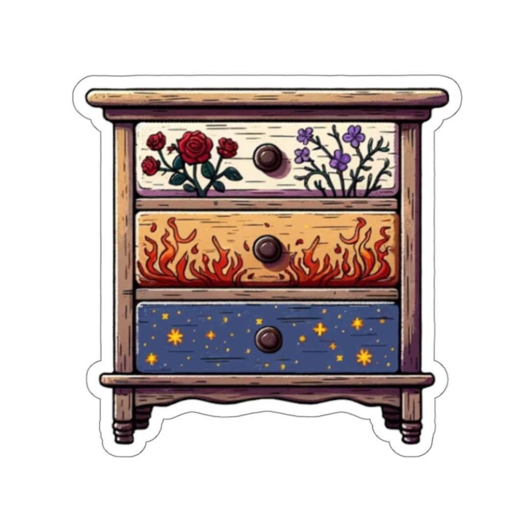 Archeron Sisters' Dresser Sticker, ACOTAR Dresser, A Court of Thorns ...