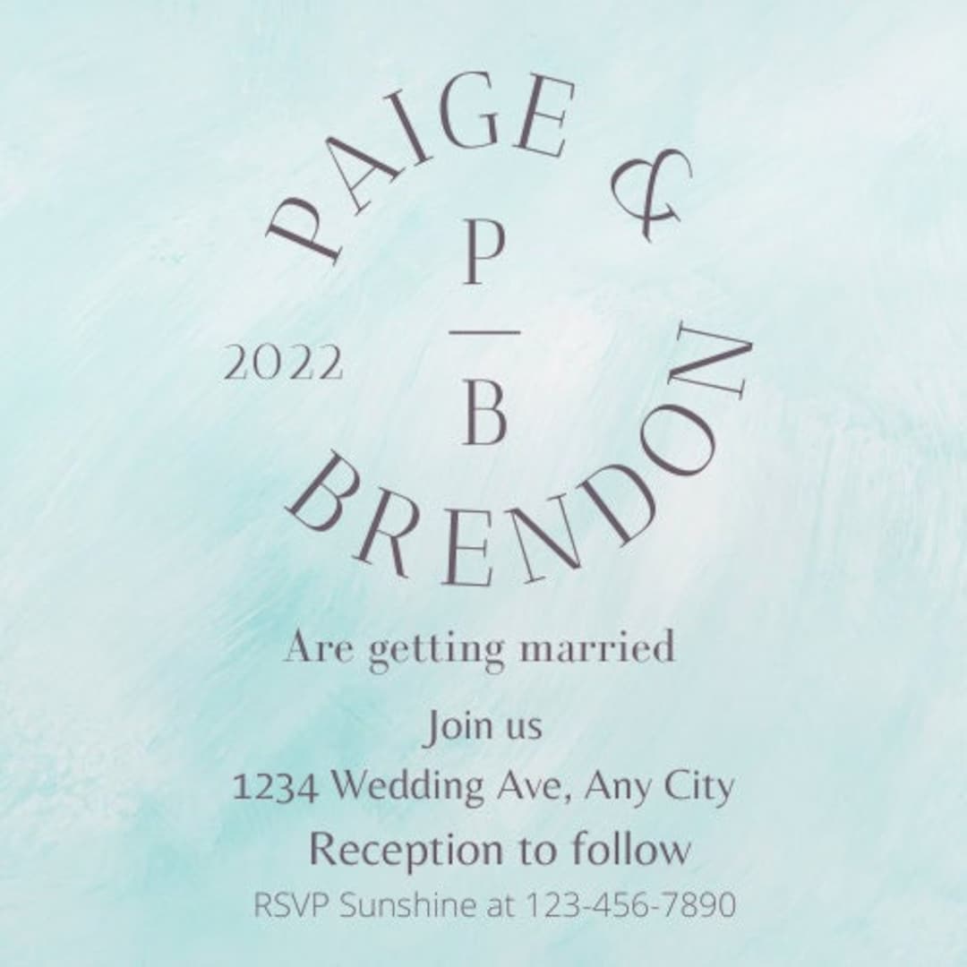 Simple Wedding Invitation - Etsy