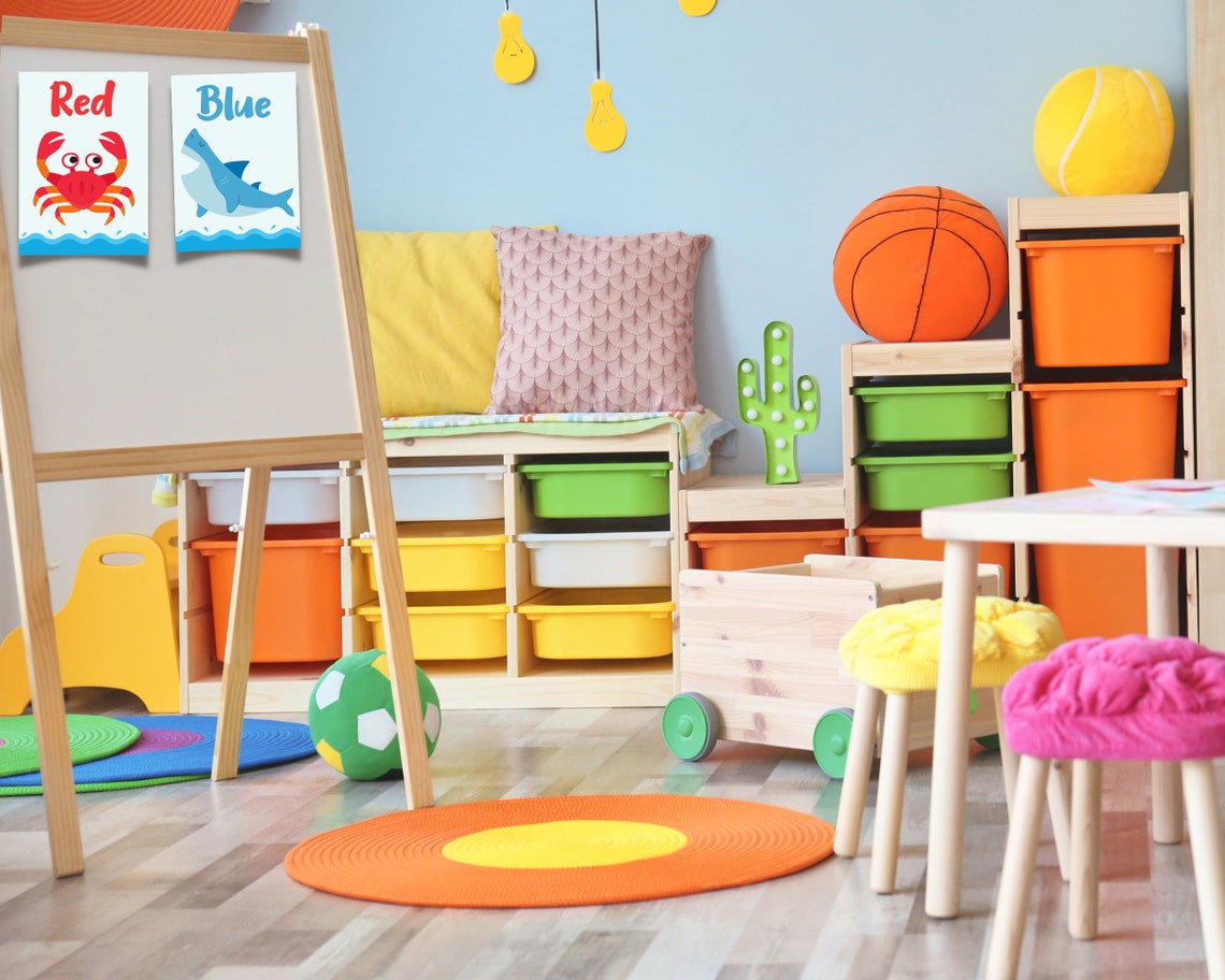 Printable Ocean-themed Color Posters, Classroom Décor, Homeschool Decor ...