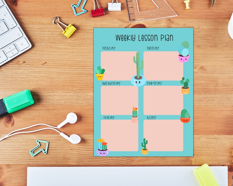 Preschool Pre-k Kindergarten Weekly Lesson Plan Template Teacher ...