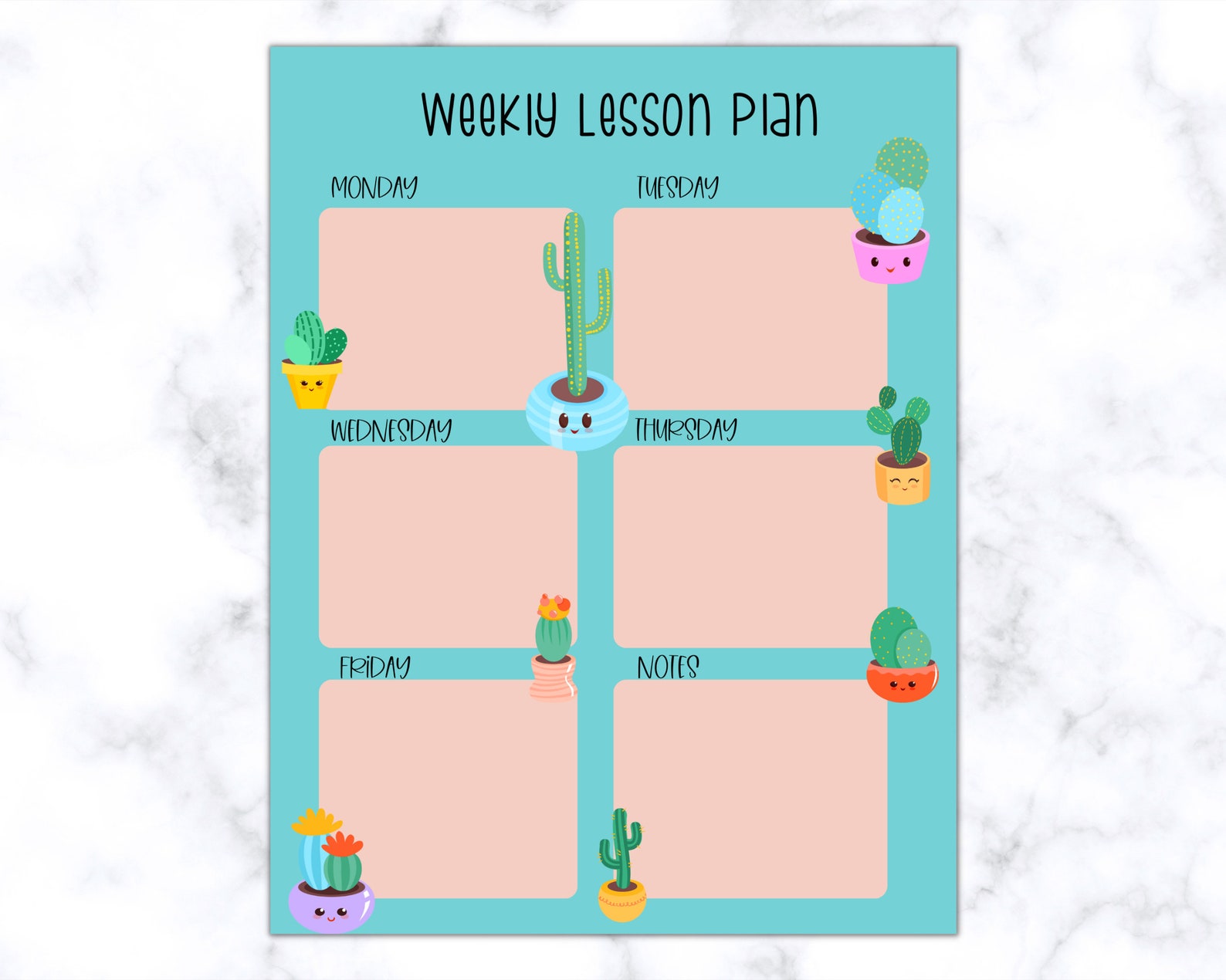 Preschool Pre-k Kindergarten Weekly Lesson Plan Template Teacher ...