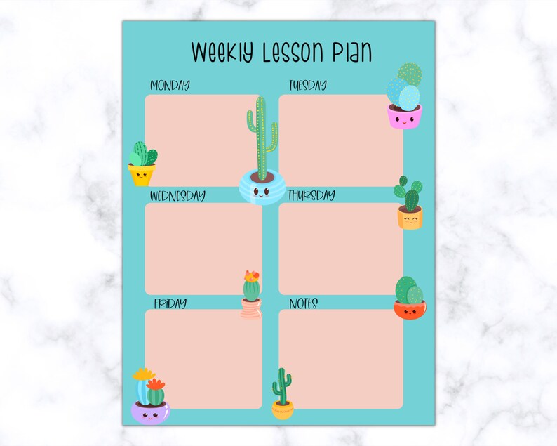 Preschool Pre-k Kindergarten Weekly Lesson Plan Template Teacher ...