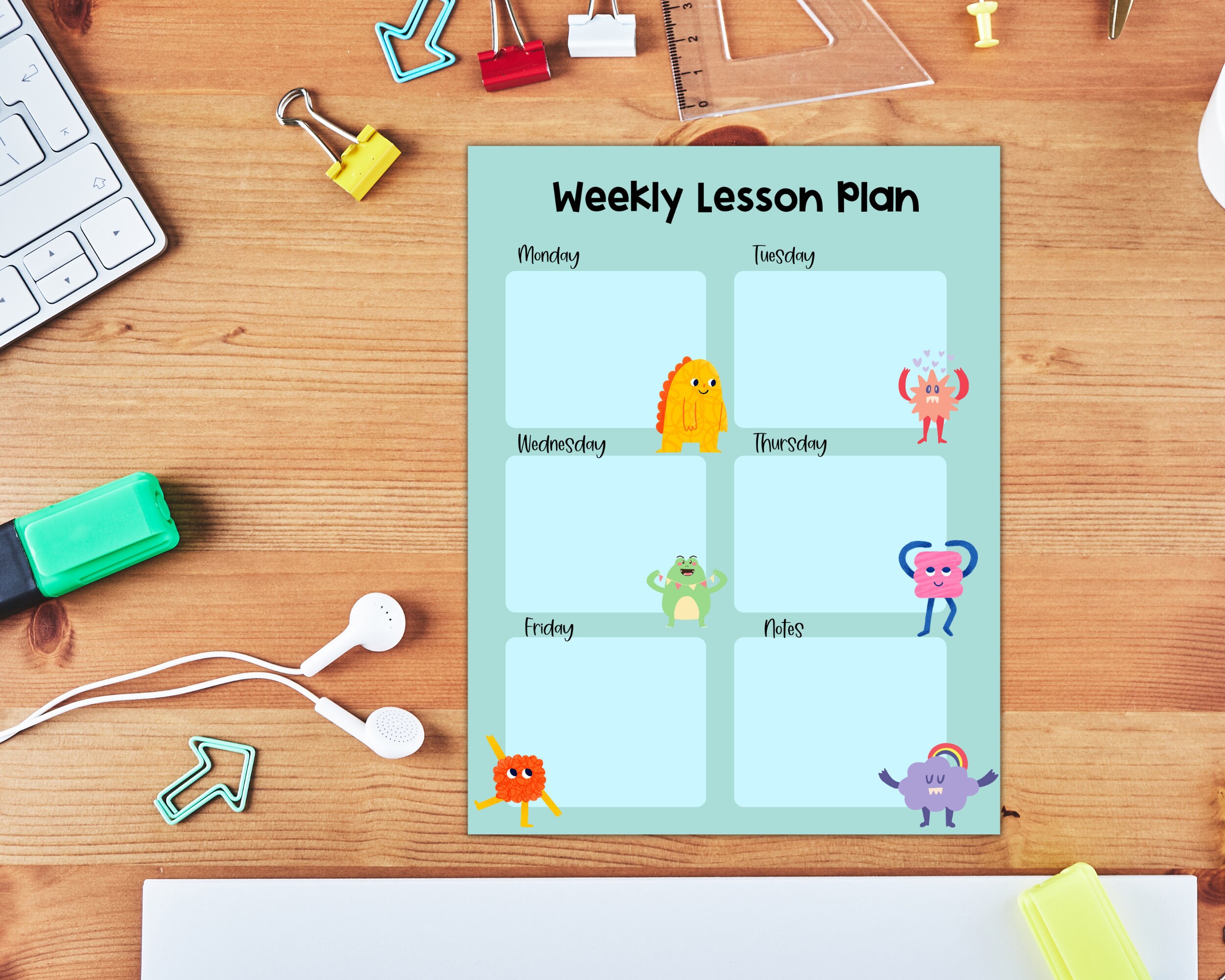Preschool Pre-k Kindergarten Weekly Lesson Plan Template Teacher ...