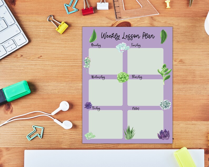 Preschool Pre-k Kindergarten Weekly Lesson Plan Template Teacher ...