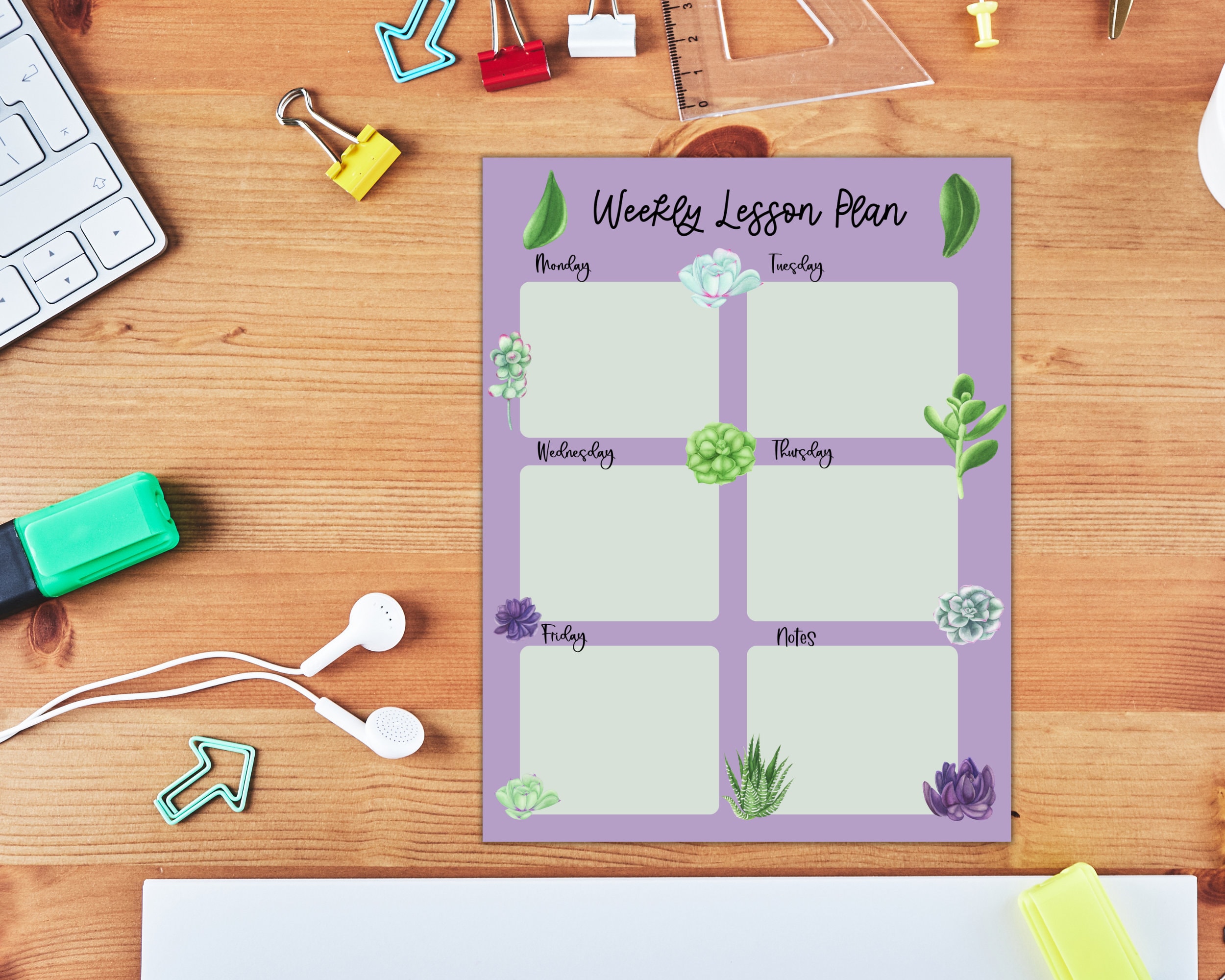 Preschool Pre-k Kindergarten Weekly Lesson Plan Template Teacher ...