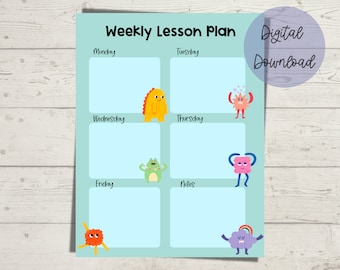 Cute Lesson Template - Etsy