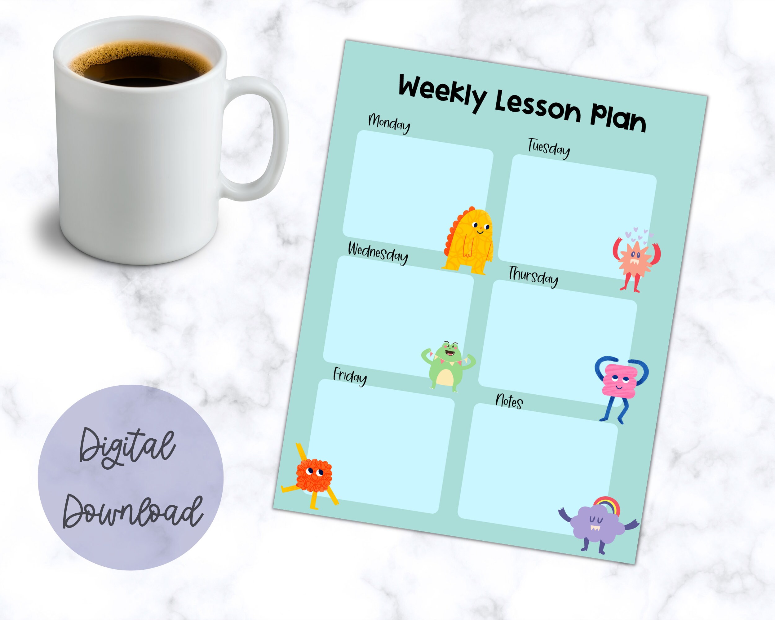 Preschool Pre-k Kindergarten Weekly Lesson Plan Template Teacher ...