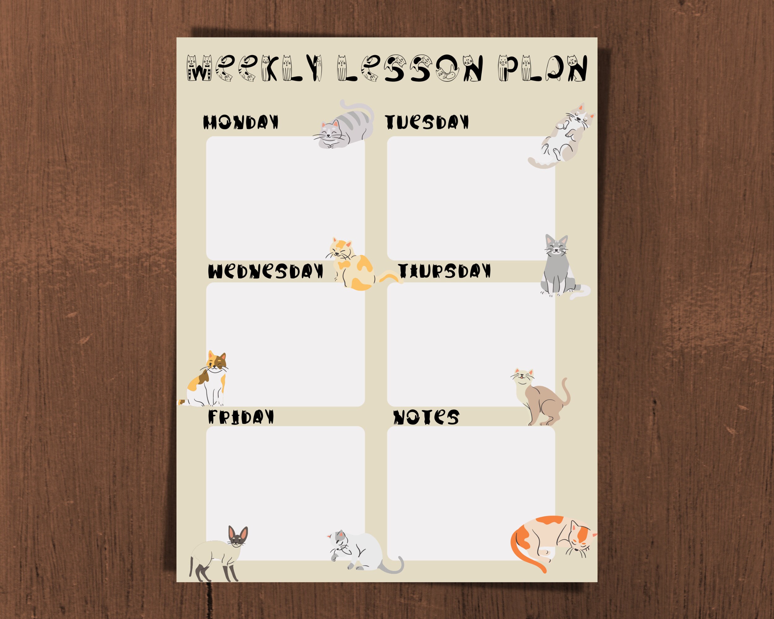Preschool Pre-k Kindergarten Printable Weekly Lesson Plan Weekly ...