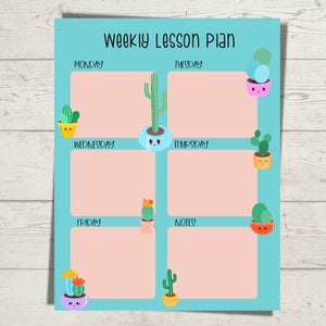 Preschool Pre-k Kindergarten Weekly Lesson Plan Template Teacher ...