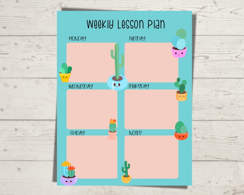 Preschool Pre-k Kindergarten Weekly Lesson Plan Template Teacher ...