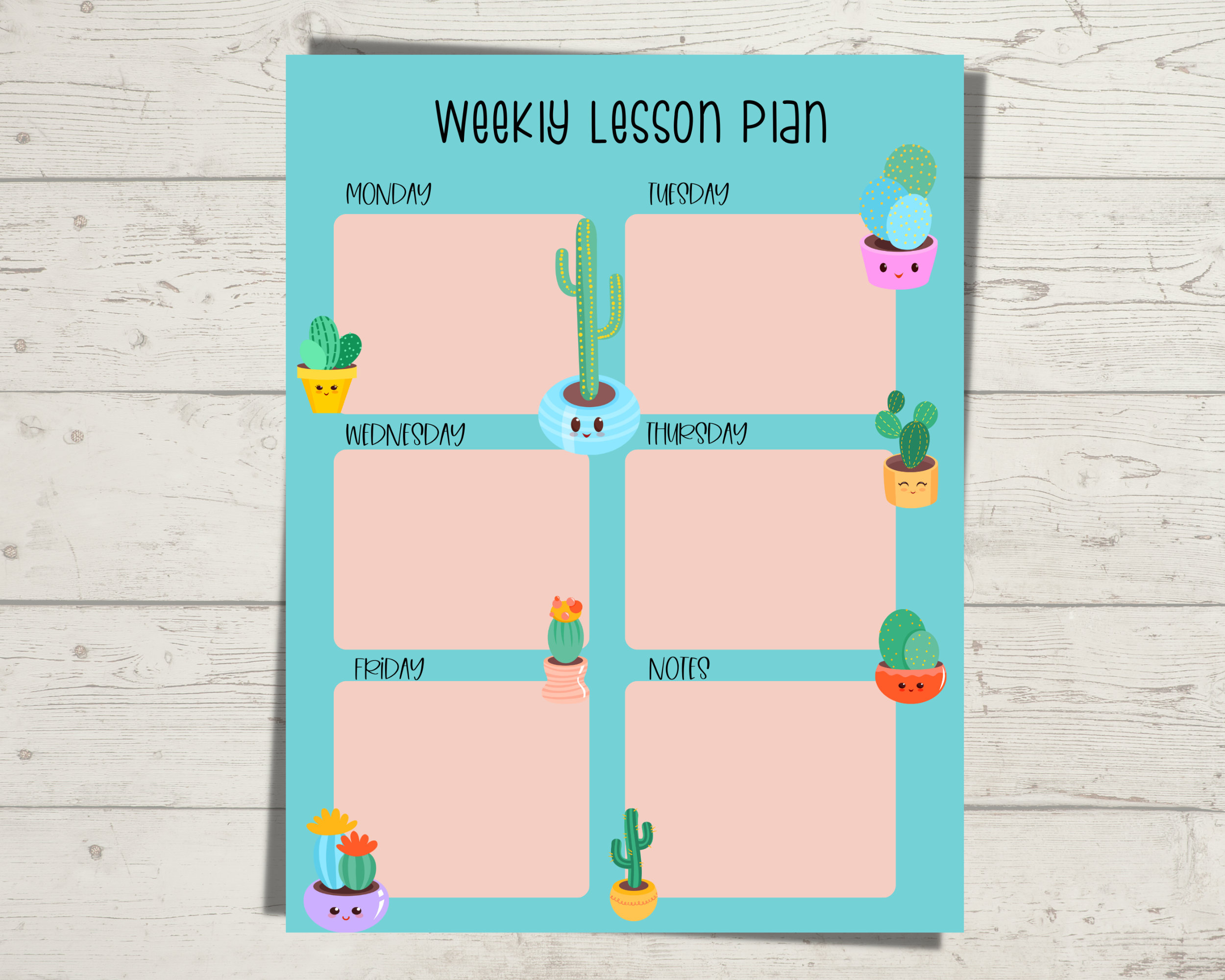 Preschool Pre-k Kindergarten Weekly Lesson Plan Template Teacher ...