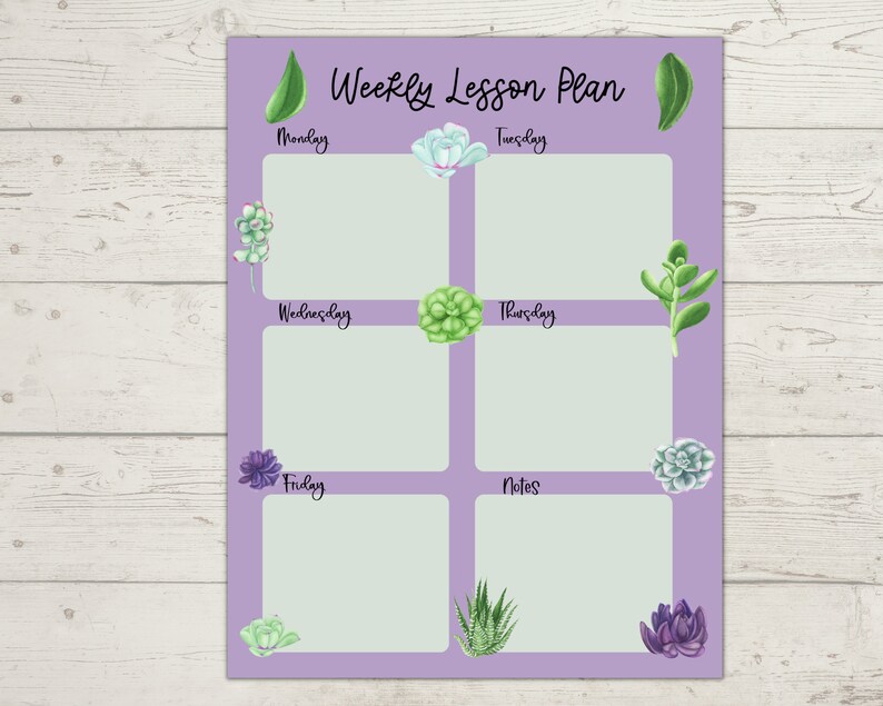 Preschool Pre-k Kindergarten Weekly Lesson Plan Template Teacher ...