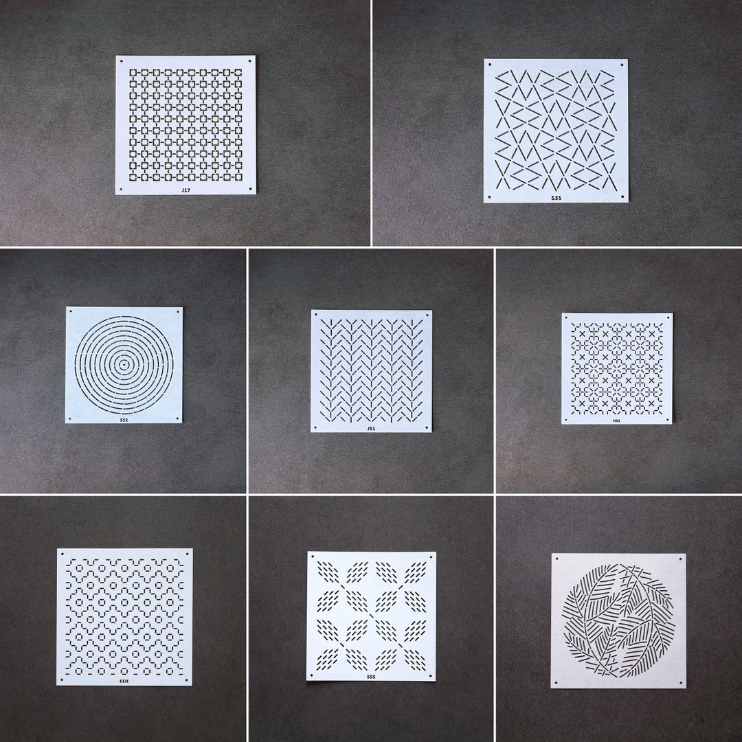 Sashiko Stencils Embroidery Designs or Quilting Stencils - Etsy