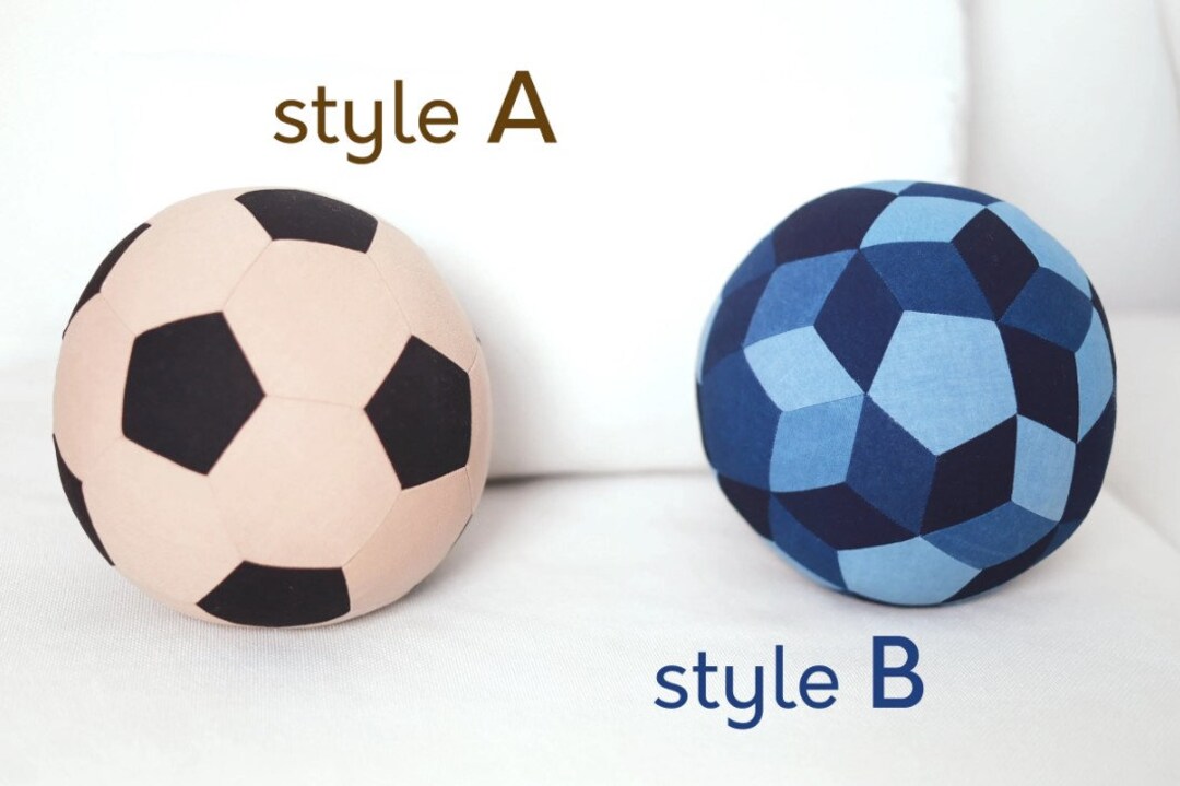 PDF Sewing Pattern and Tutorial for Round Soccer Ball Cushion 2 Styles ...