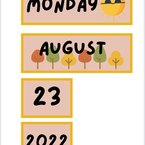 Classroom Flip Calendar - Etsy