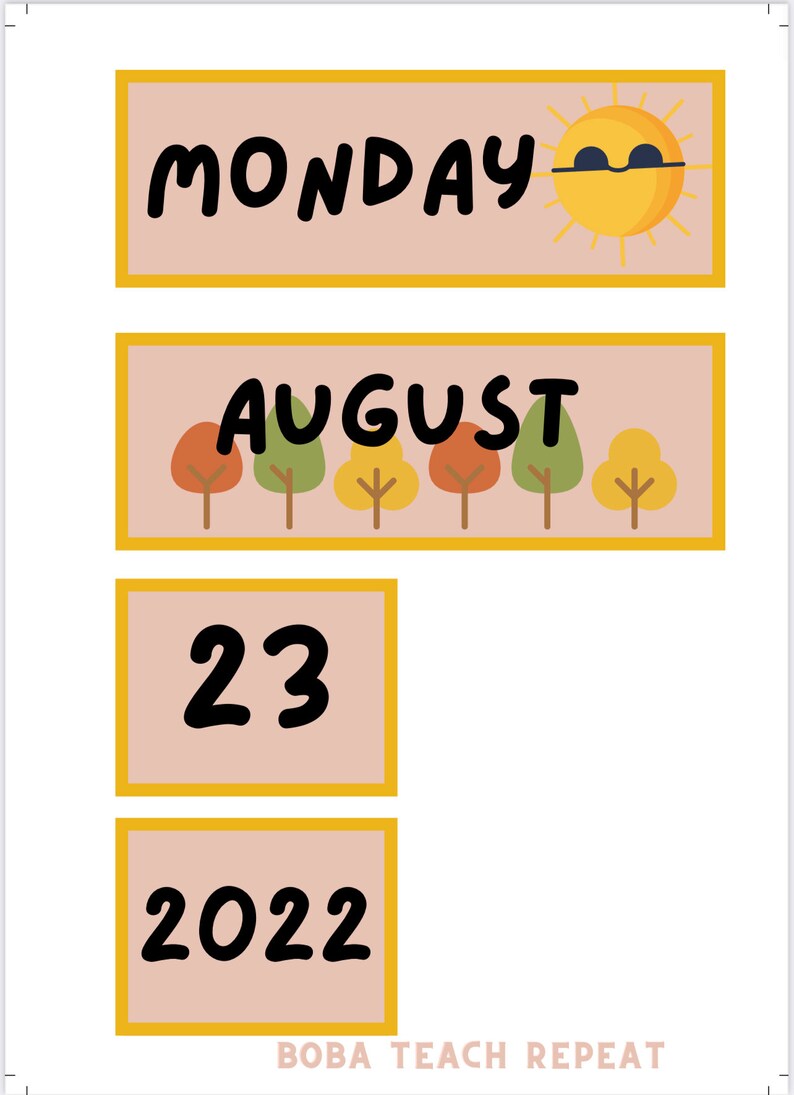 Classroom Flip Calendar - Etsy