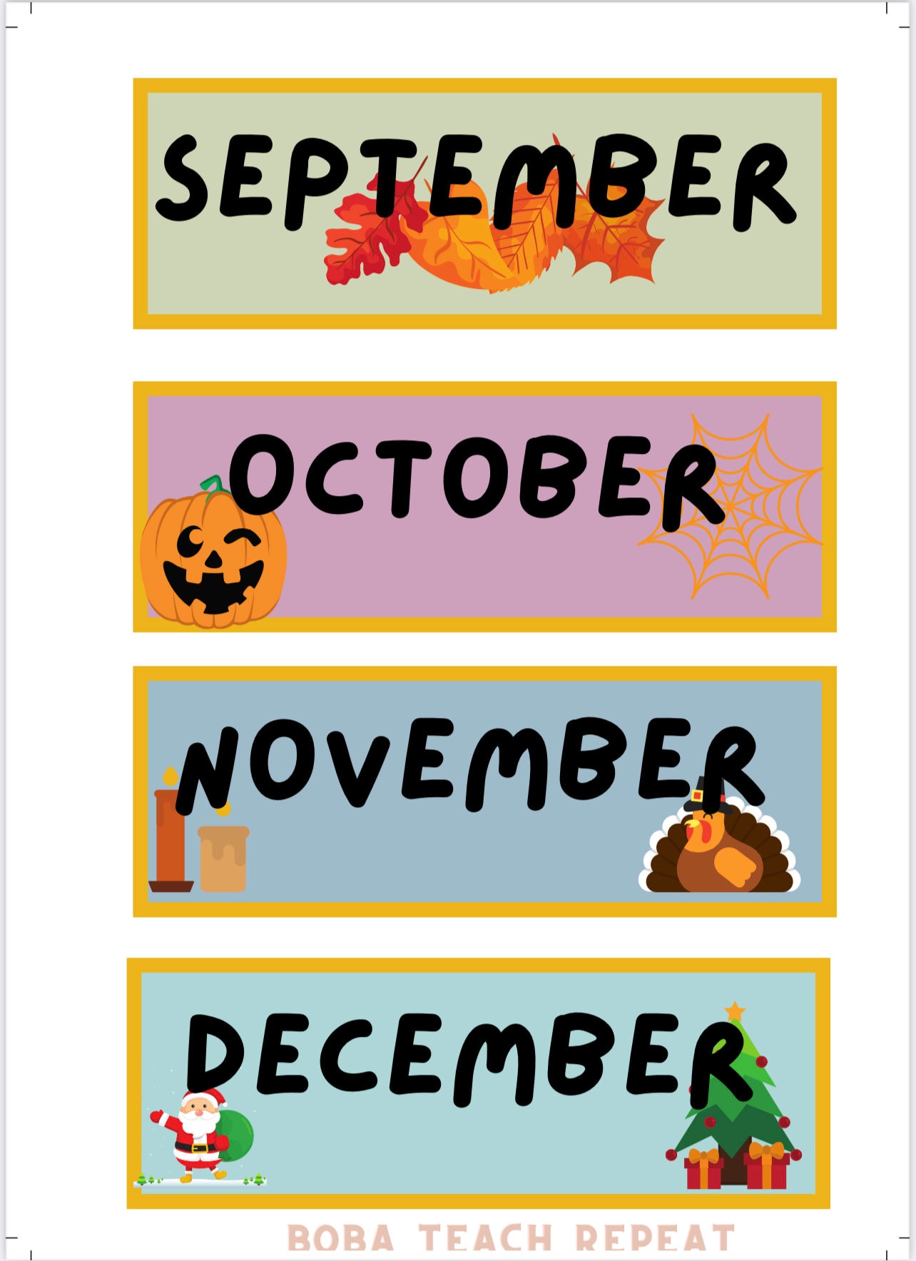 Classroom Flip Calendar - Etsy