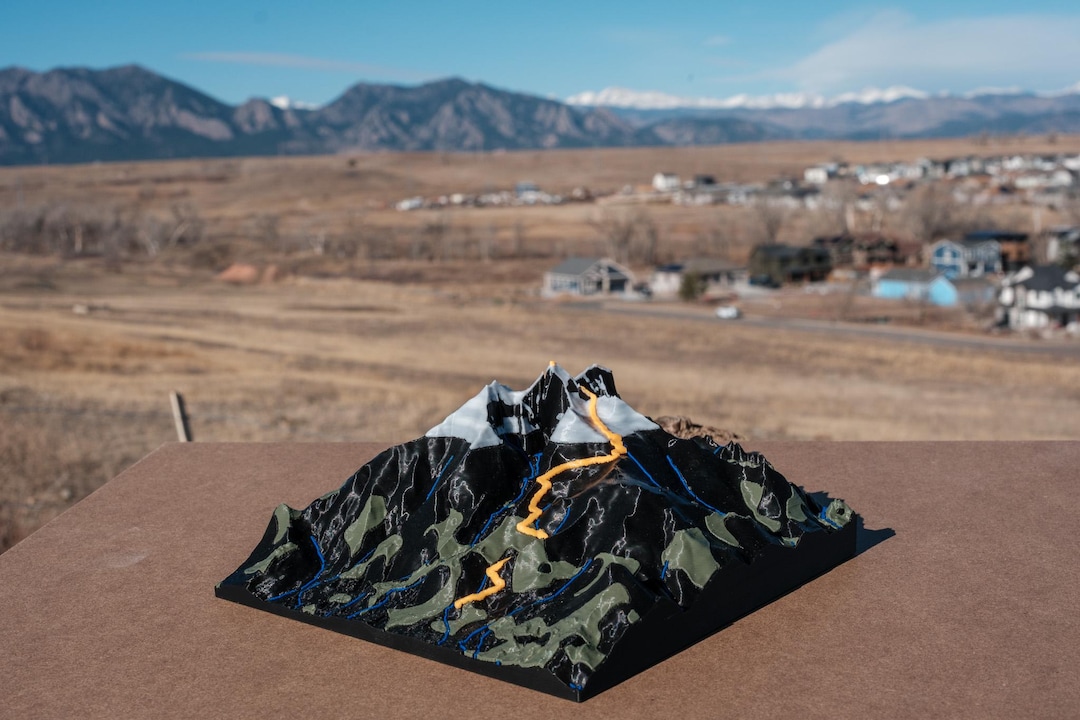 Longs Peak Keyhole Route 3D Topographic Map – Multi-color Colorado ...