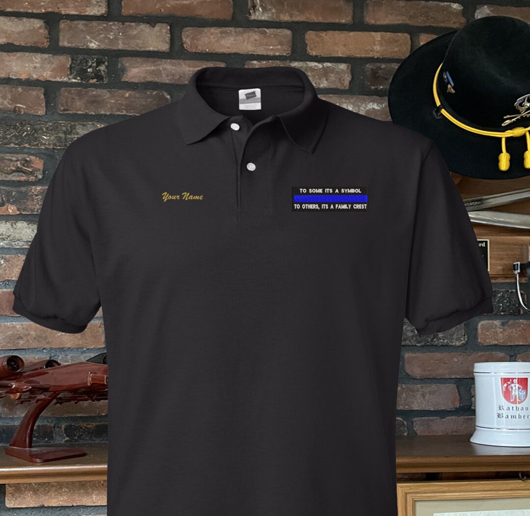 The Thin Blue Line family Polo Shirt - Etsy