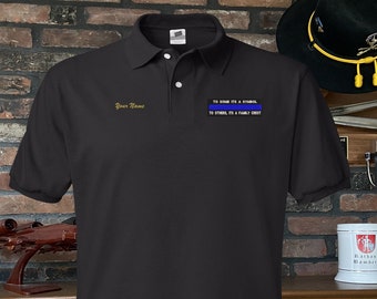 Thin Blue Line Polo Shirt - Etsy