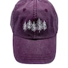Pine Trees Embroidery on a Black Baseball Hat - Etsy