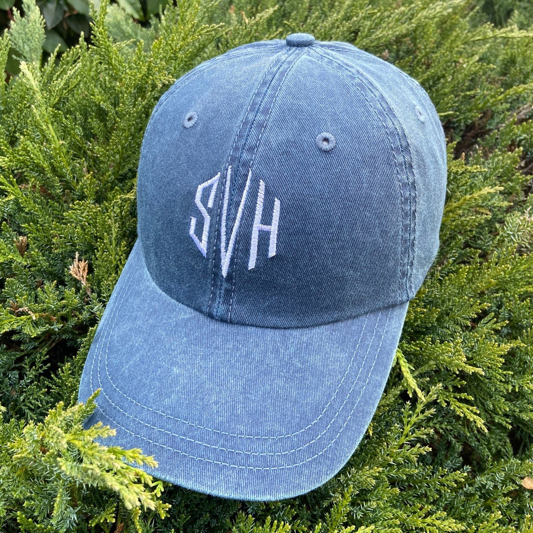 Monogrammed Baseball Cap CUSTOM EMBROIDERED Hat W/ Buckle - Etsy