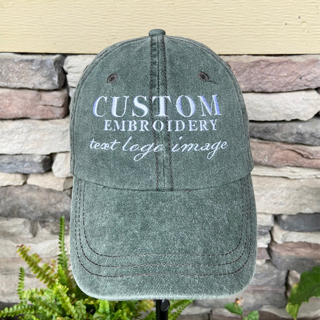 Personalized Hat, Custom Baseball Cap Embroidered | 100% Cotton Unisex ...