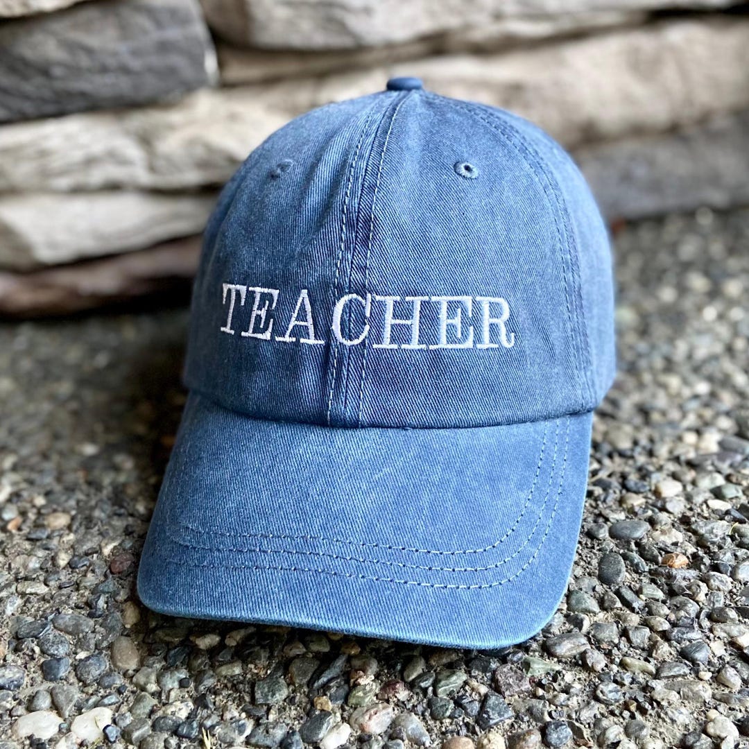 TEACHER Hats, Custom Teacher Appreciation Gifts, Vintage Ponytail Hats ...