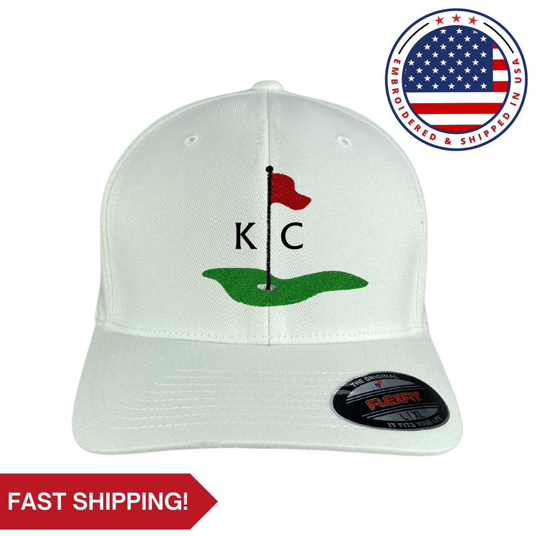 Custom Golf Hats Embroidered, Flex Fit Fitted Hats 3 Sizes Unisex ...