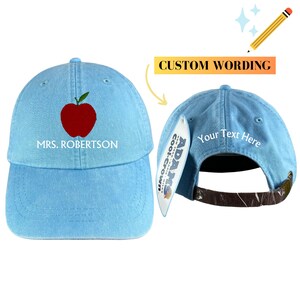 Teacher Hat, Custom Appreciation Gifts for Tutor, Distressed Adams ...