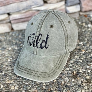 WILD Hat, Custom Baseball Caps Embroidered, Outdoor Adventure Lover ...