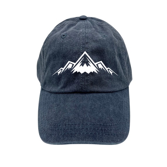 Dad Hat Embroidered Mountain Navy Blue Hiking Hat for Men - Etsy