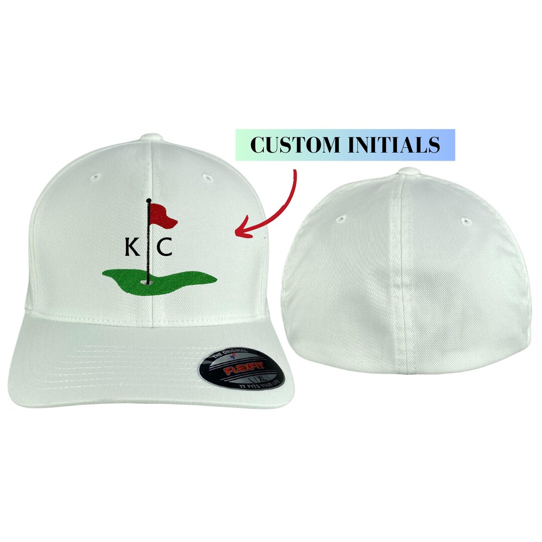 Custom Golf Hats Embroidered, Flex Fit Fitted Hats 3 Sizes Unisex ...
