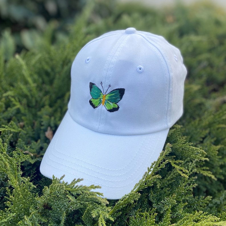 Butterfly Cap, Embroidered Colorful Hat for Men Women Embroidered ...