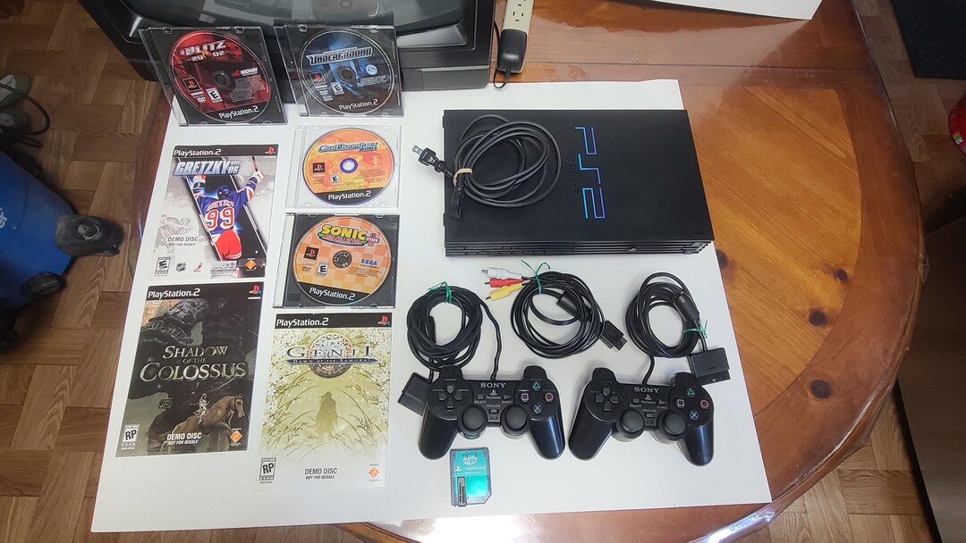 Playstation 2 PS2 System With Console, Controllers, Cables and Games ...