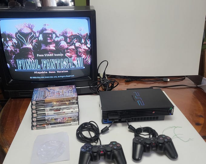 Playstation 2 PS2 System With Console, Controllers, Cables and Games, Works Like New, Cleaned ...