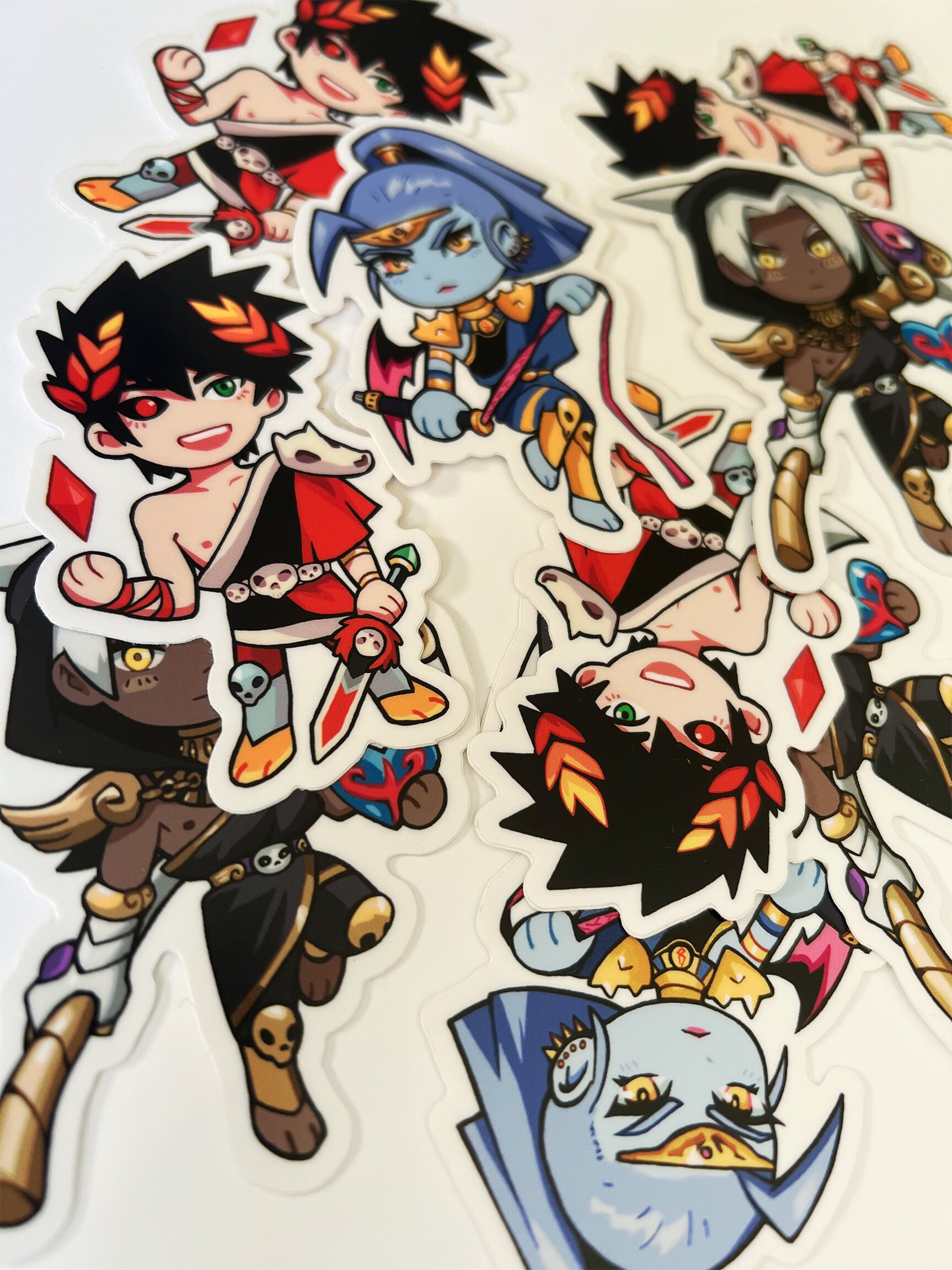 Hades Game Stickers Zagreus Megaera Thanatos Etsy