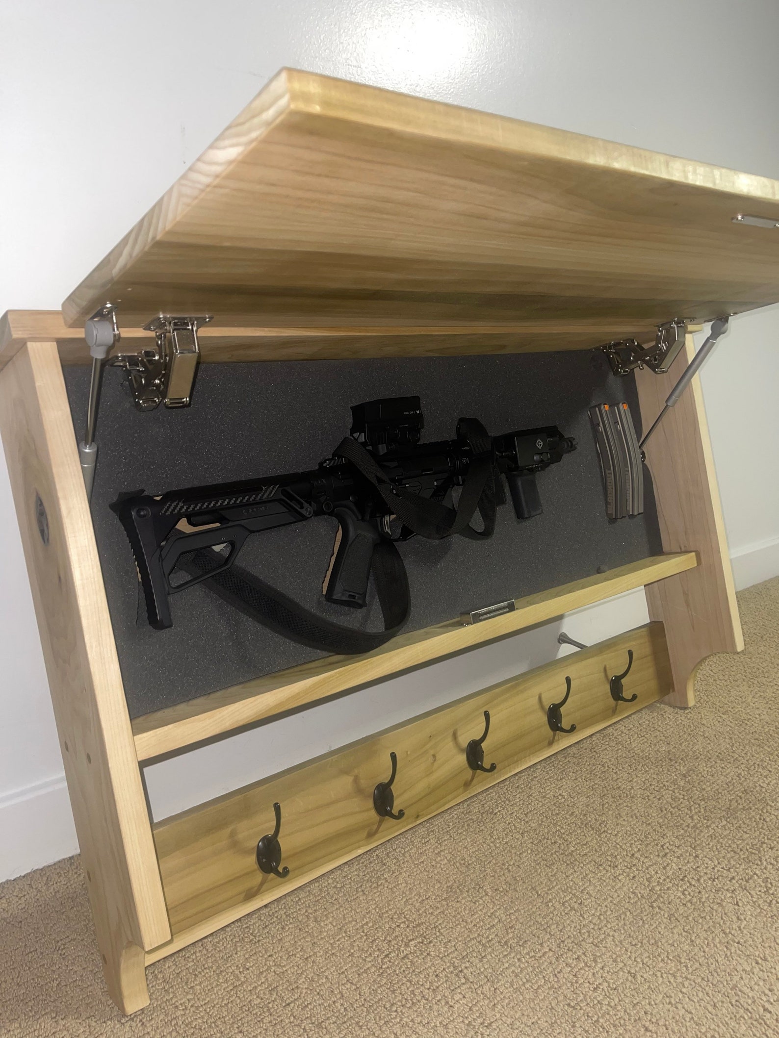 Shelf Coat Rack, Hidden Cabinet - Etsy