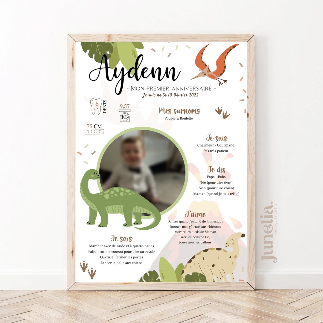 Personalized dinosaurs Theme Birthday Poster Printed or Digital PDF - Etsy