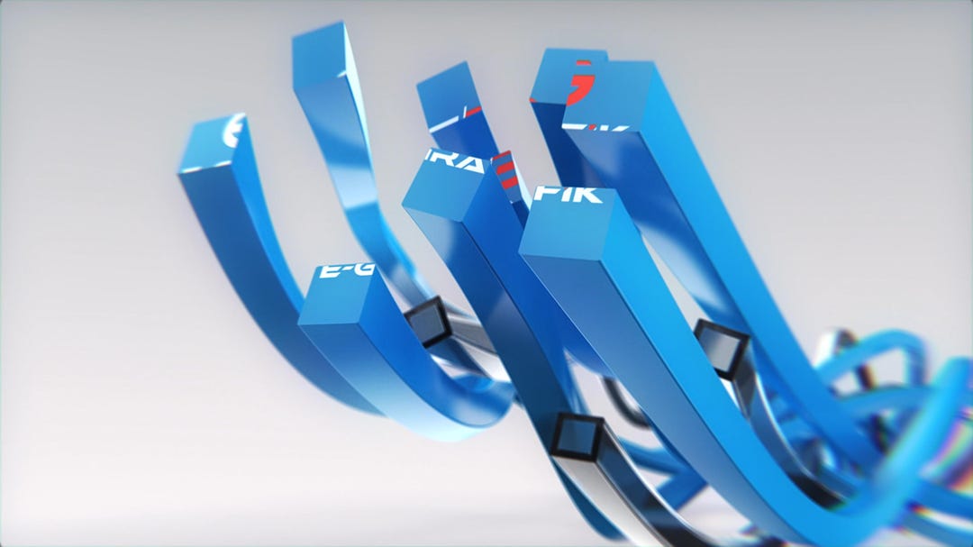 Animation With the Combination, Blue Elastic Cords for Your Logo ...