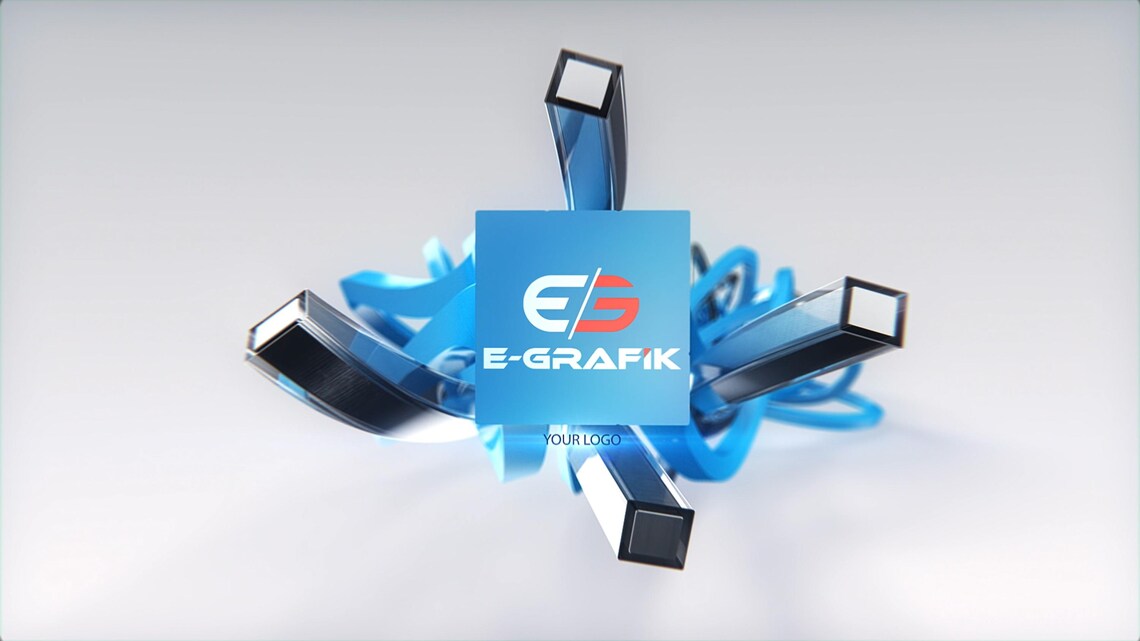 Animation With the Combination, Blue Elastic Cords for Your Logo ...