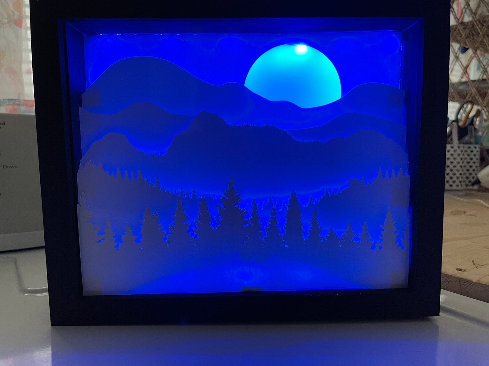 Evergreen Mountains Shadow Box SVG Paper Cutting Instant Download ...
