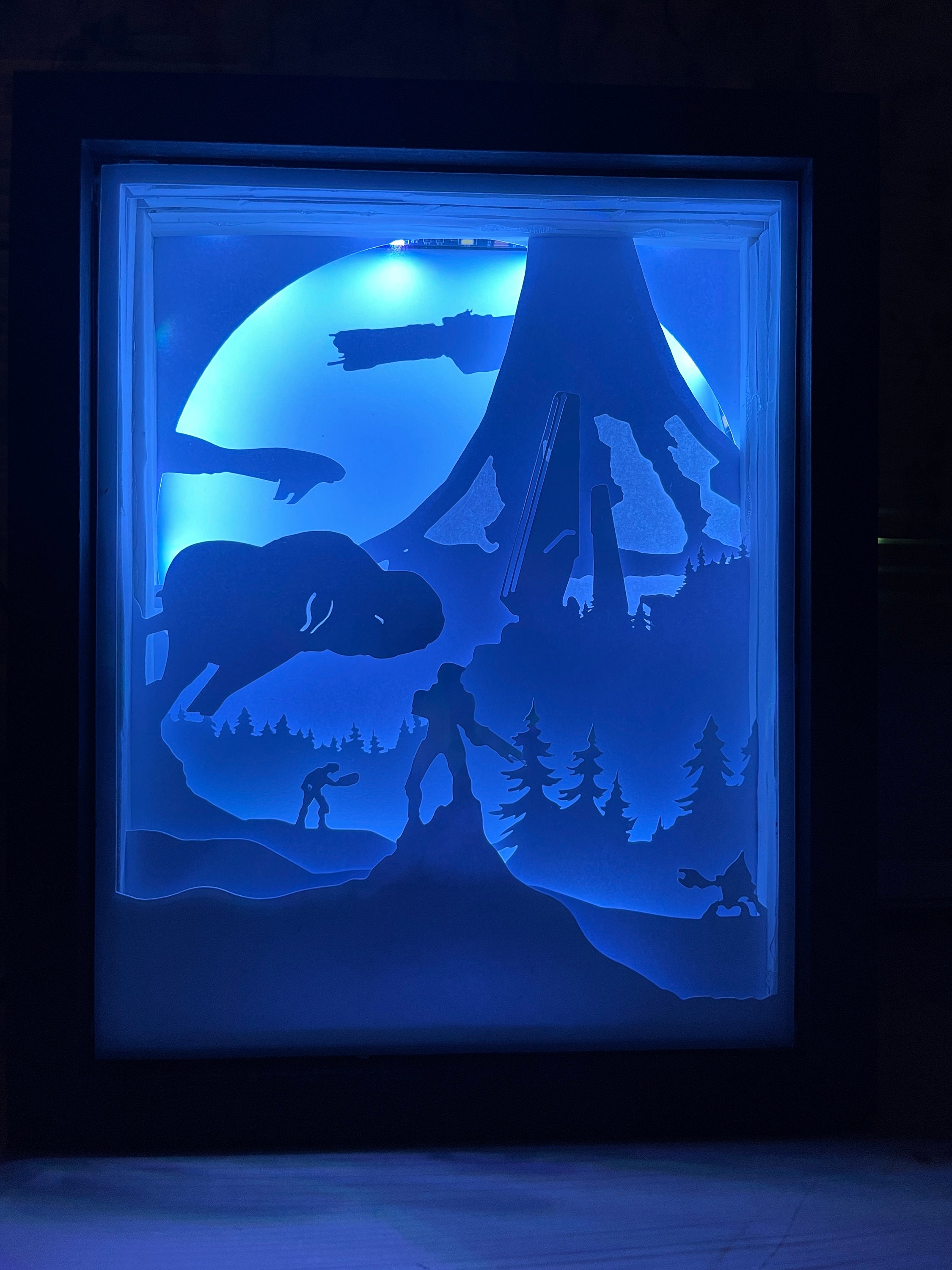 Halo Combat Evolved Inspired Shadow Box (SVG) Paper Cutting Instant ...