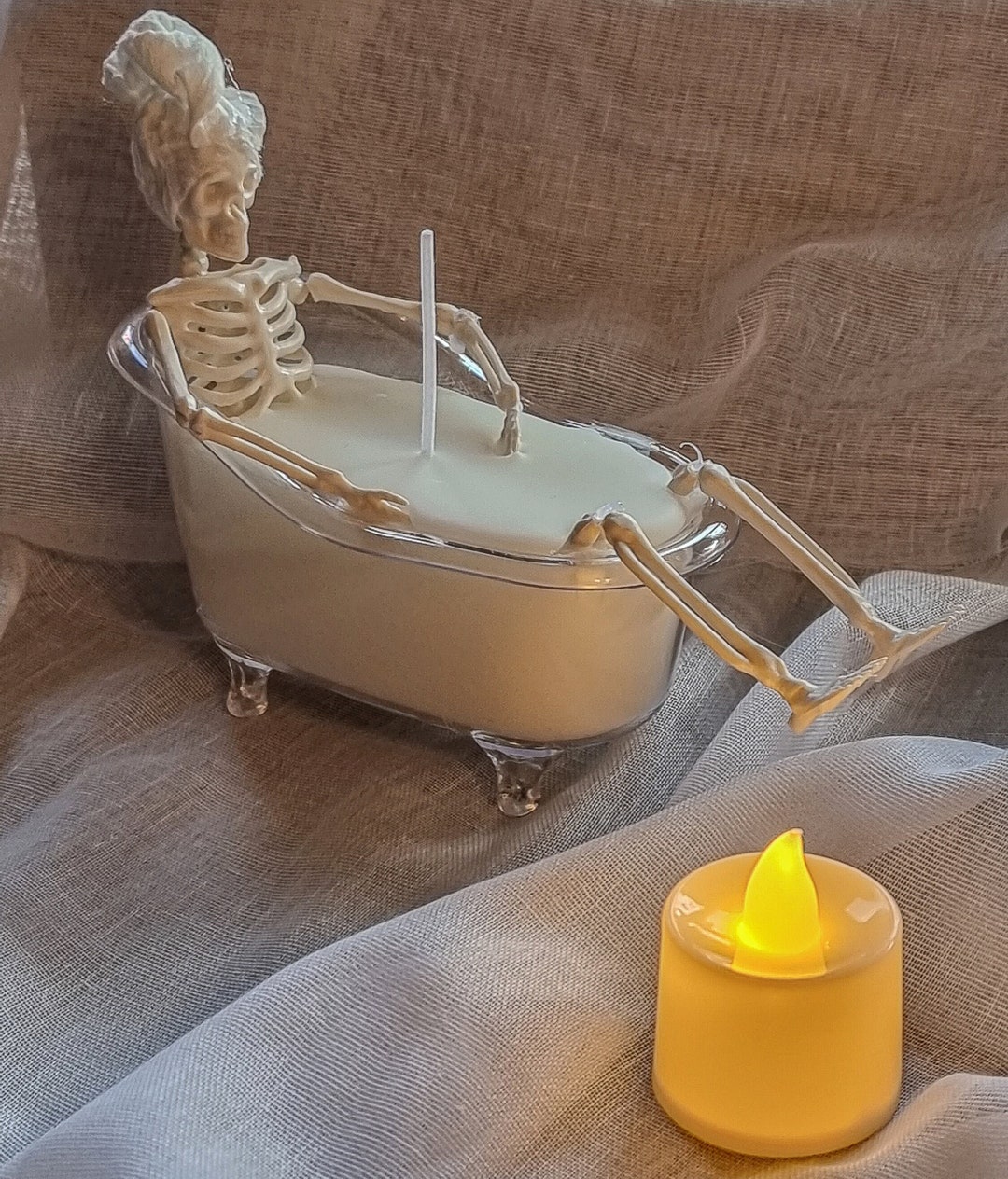 Handmade Skeleton Bathtub Scented Candle, Funny Skeleton Scented Candle ...