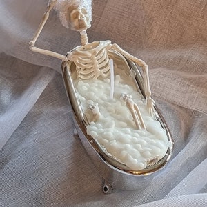 Handmade Skeleton Bathtub Scented Candle, Funny Skeleton Scented Candle ...