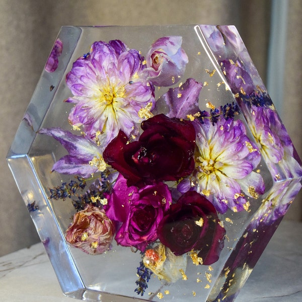 Resin Flower Art - Etsy