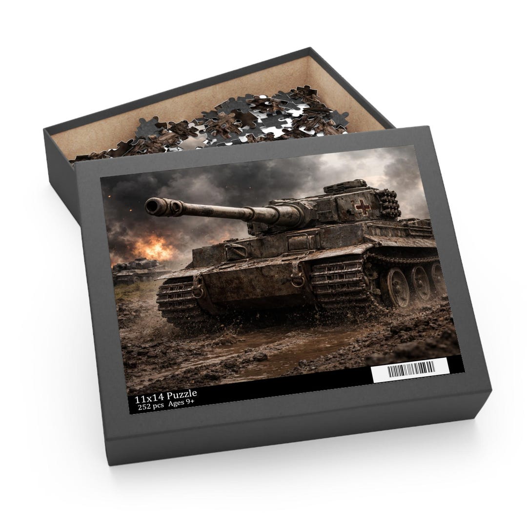 WWII Tank Illustration Puzzle | Military Tank Jigsaw - Etsy